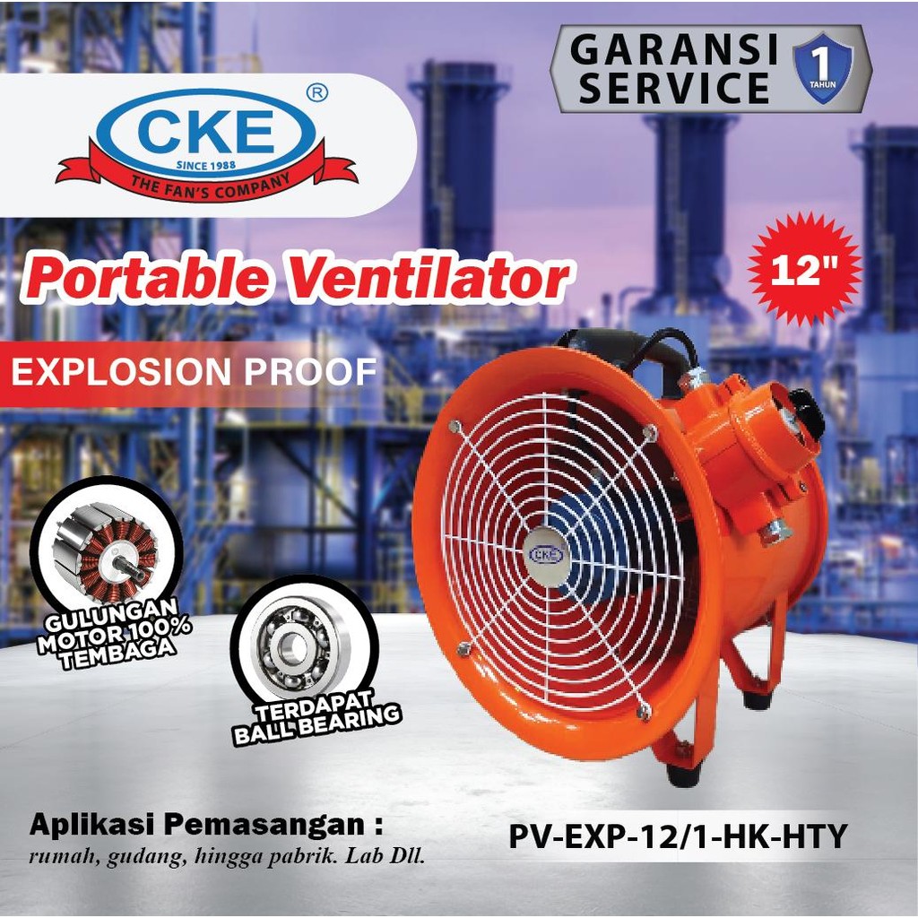 Jual CKE Portable Ventilator Explosion Proof Blower 12 Inch 220V ...