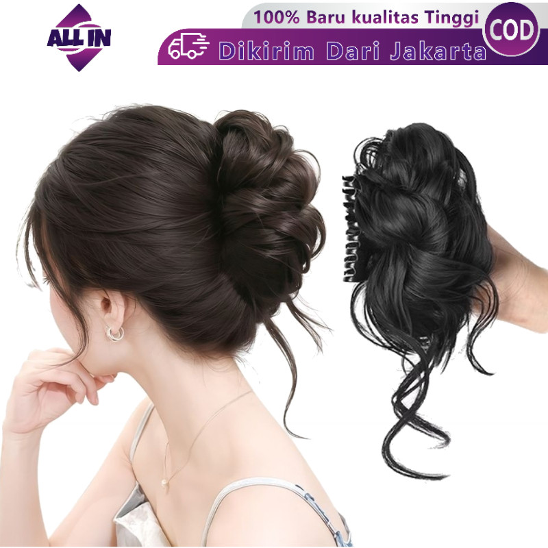 Jual Sanggul Instan Modern/Sanggul Jepit Rambut Palsu Model Bunga ...