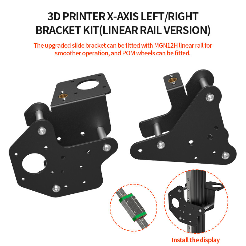 Jual DIY 3D Printer Dual Z Axis X Axis Linear Rail Upgrade Kit for ...