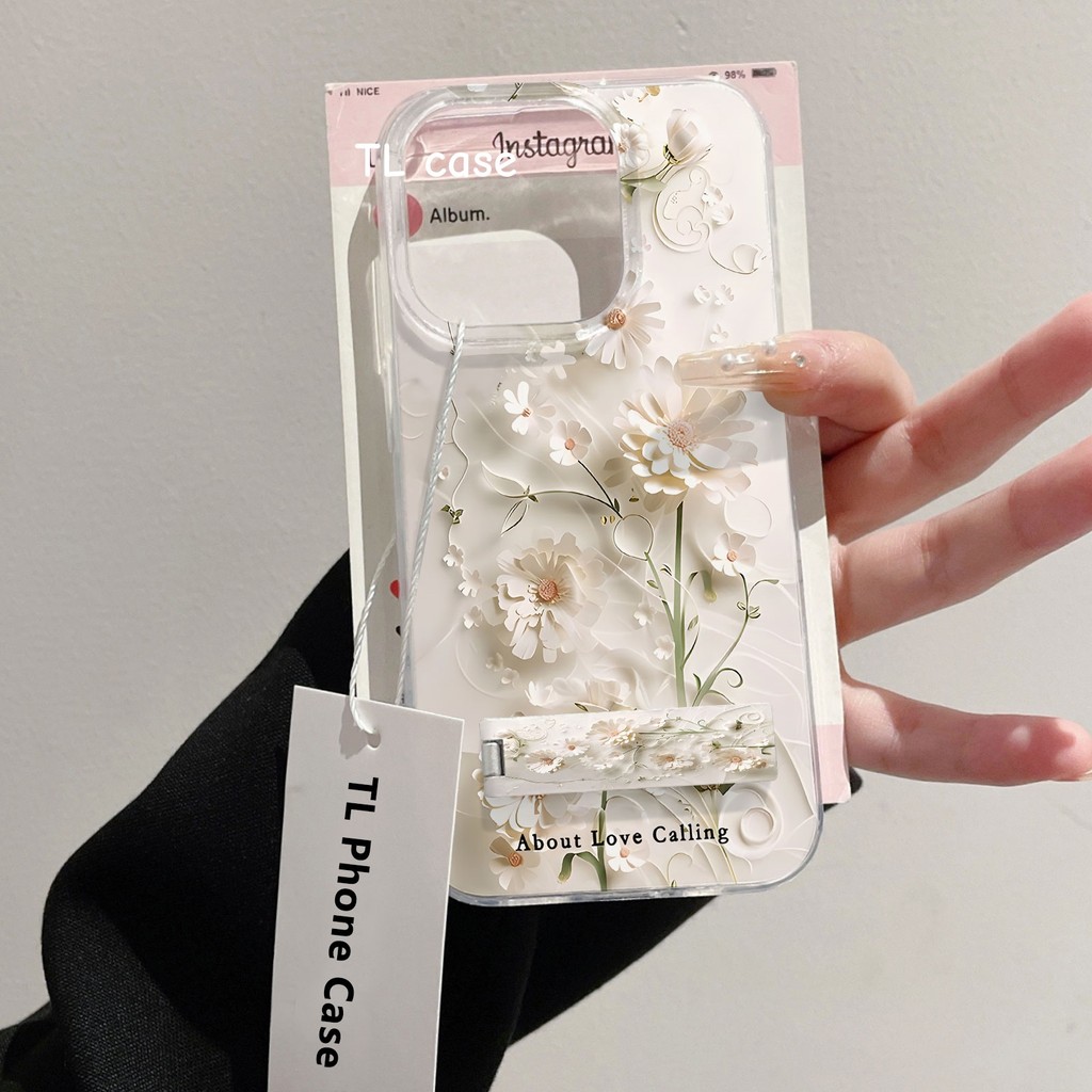Jual case iPhone 13 Bunga dengan dudukan Casing ponsel cocok untuk ...