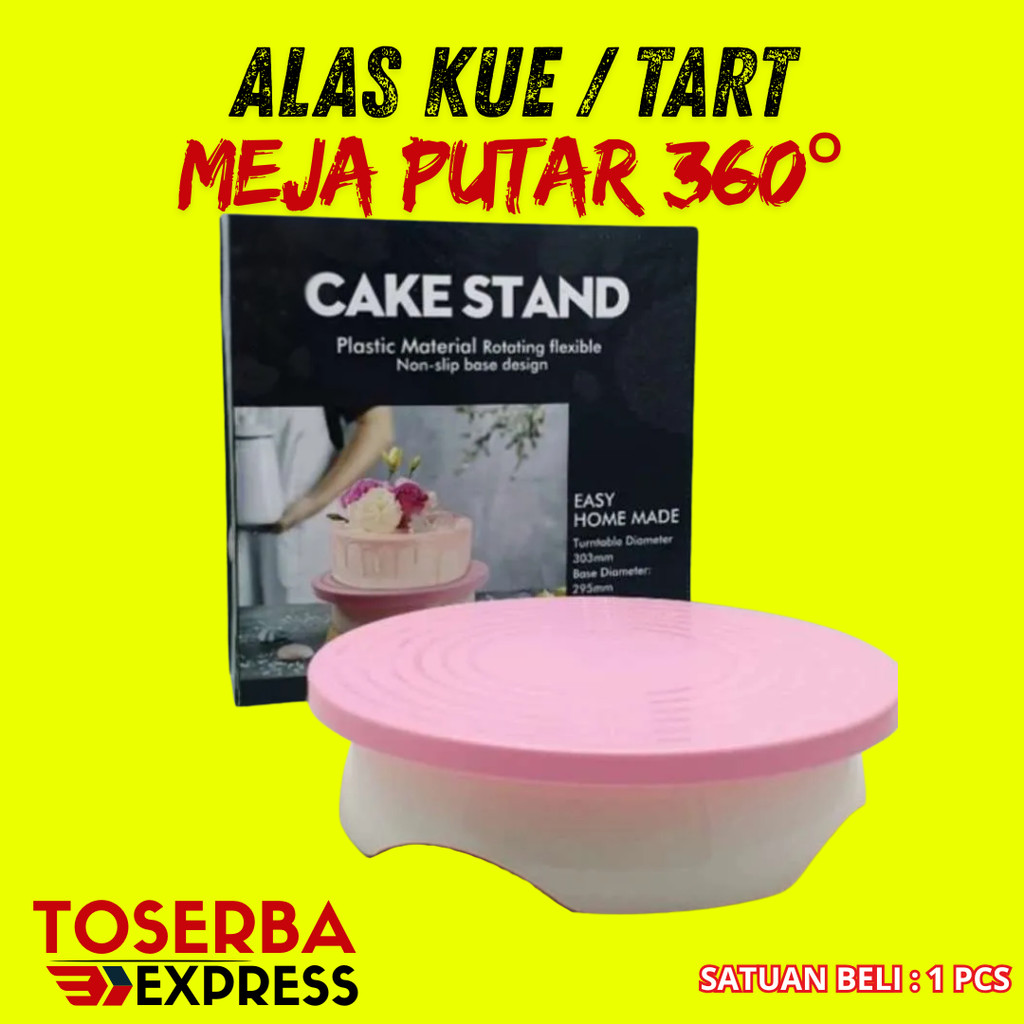 Jual (1 PCS STAND HOLDER BAKERY) MEJA PUTAR KUE ANTI SLIP DEKORASI CAKE ...