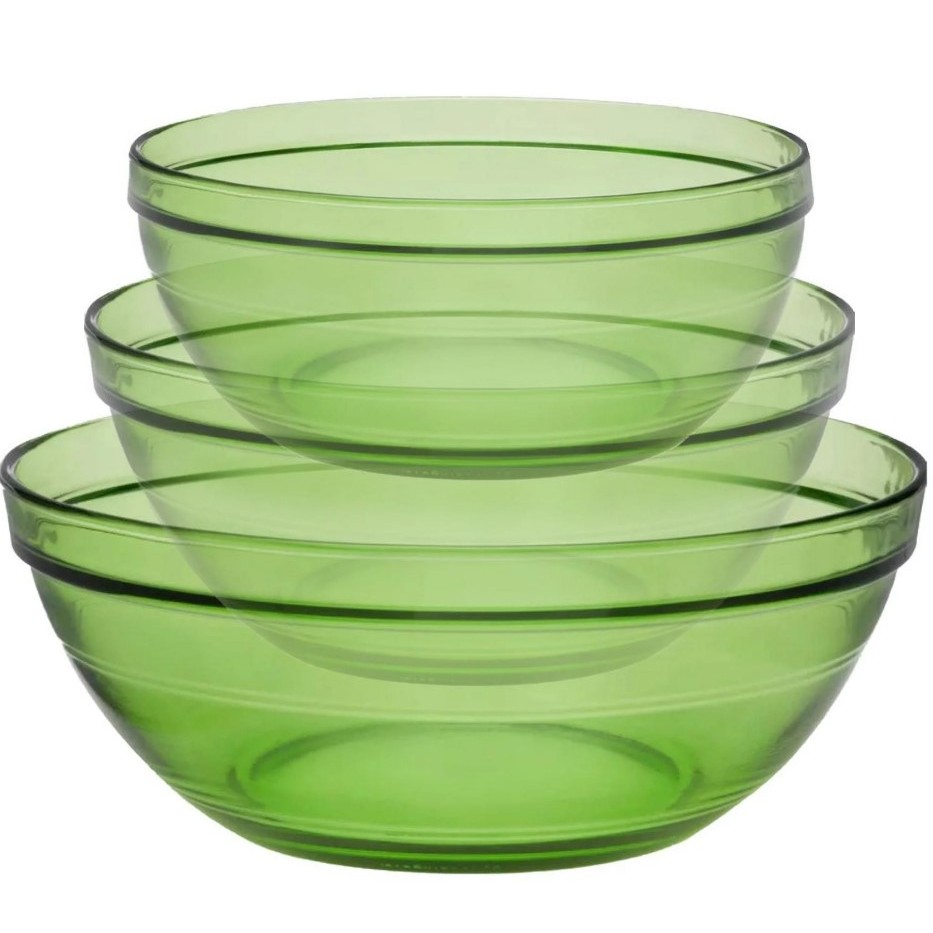 Jual Duralex Mangkok kaca mixing bowl Aesthetic Green | Shopee Indonesia