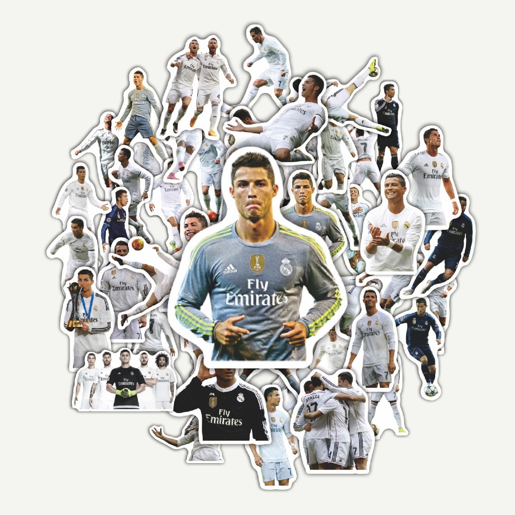 Jual Sticker Pack Stiker CR7 Real Madrid V2 | Sticker TUMBLR | Stiker ...