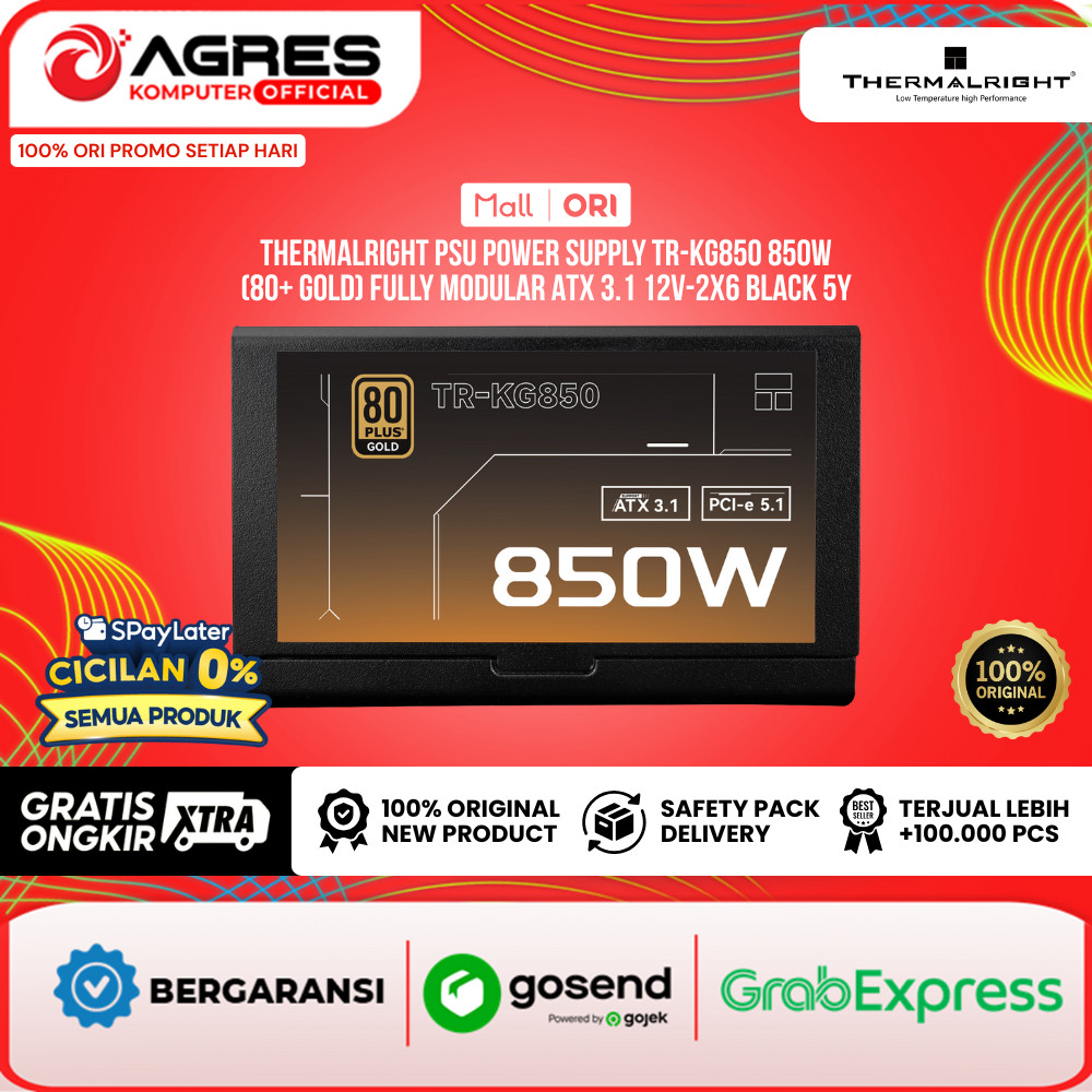 Jual [FREE THERMAL PASTE] THERMALRIGHT PSU POWER SUPPLY TR-KG850 850W ...