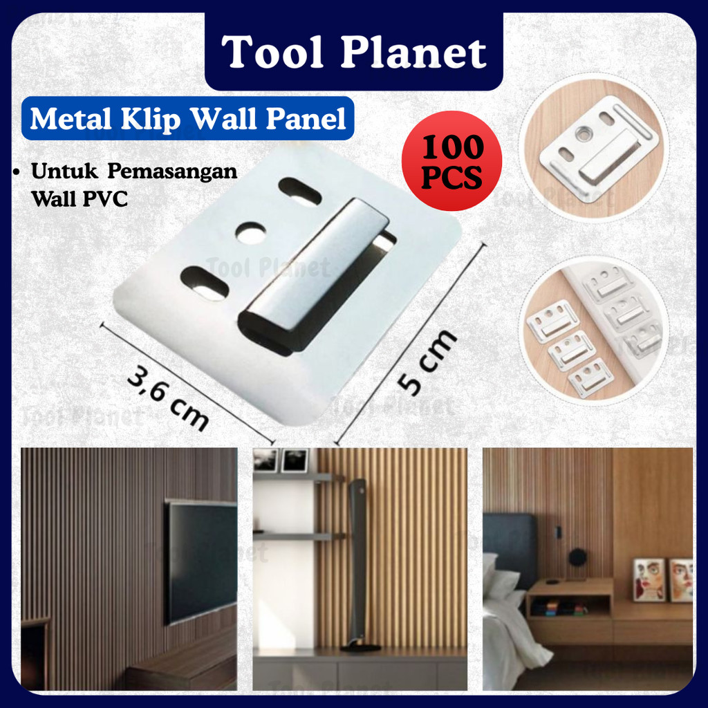 Jual Tool Planet (Garansi 1 Tahun) 100pcs Clip WPC /Braket Wall Panel ...