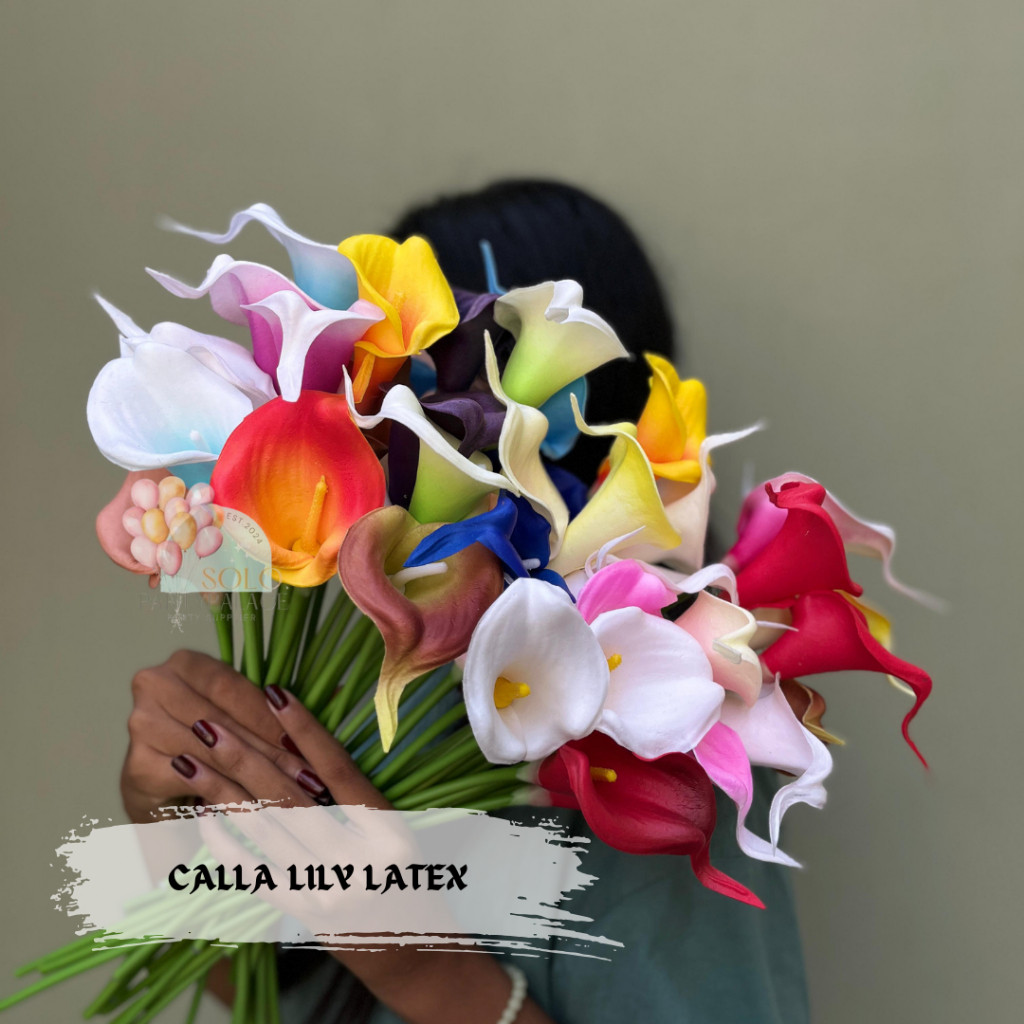 Jual (QC) ARTIFICIAL CALLA LILY LATEX REAL TOUCH BUNGA LILI PREMIUM ...