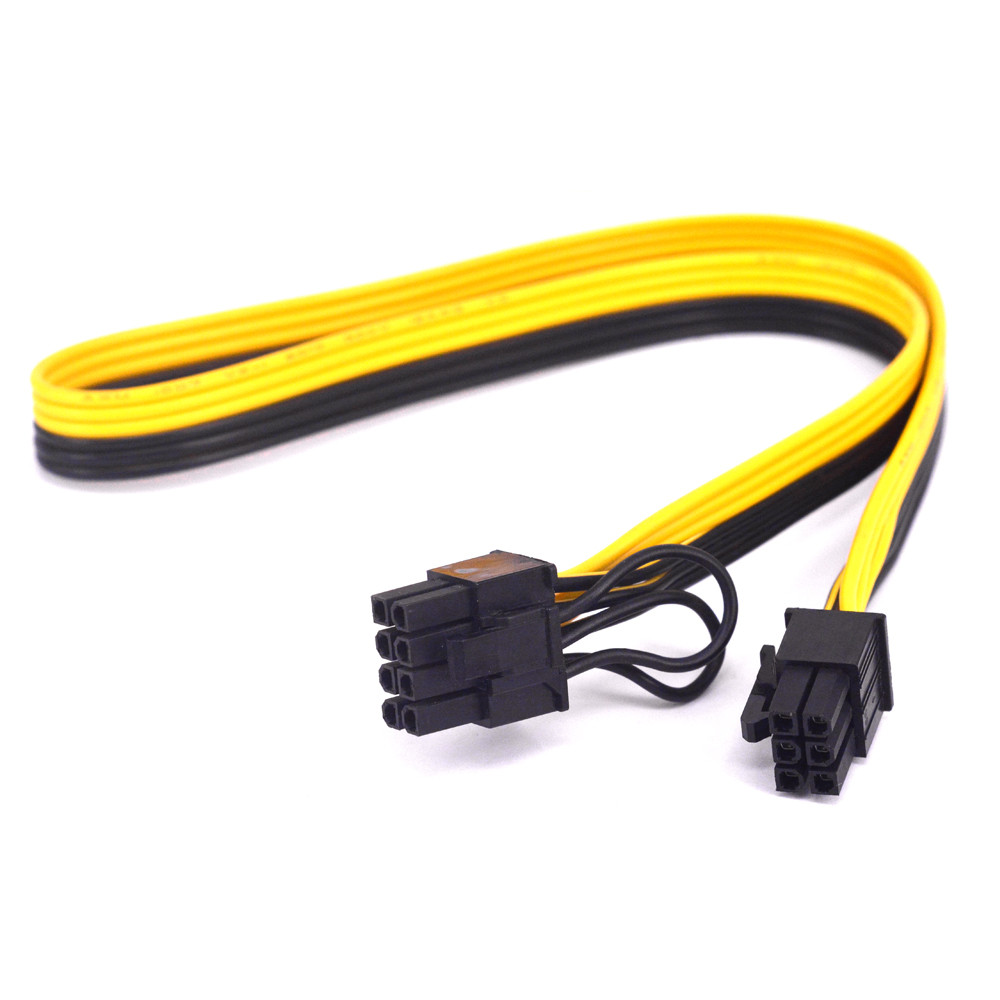 Jual PCI-e GPU 6Pin to 8pin 6+2 Pin Power supply Cable PCI express ...