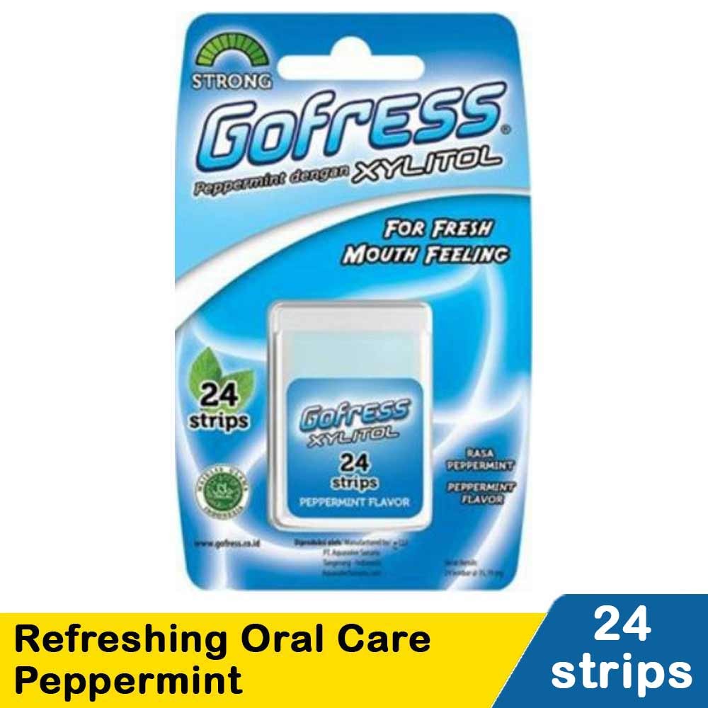 Jual GO FRESS REFRESHING ORAL CARE STRIPS 24 PEPPERMINT | Shopee Indonesia