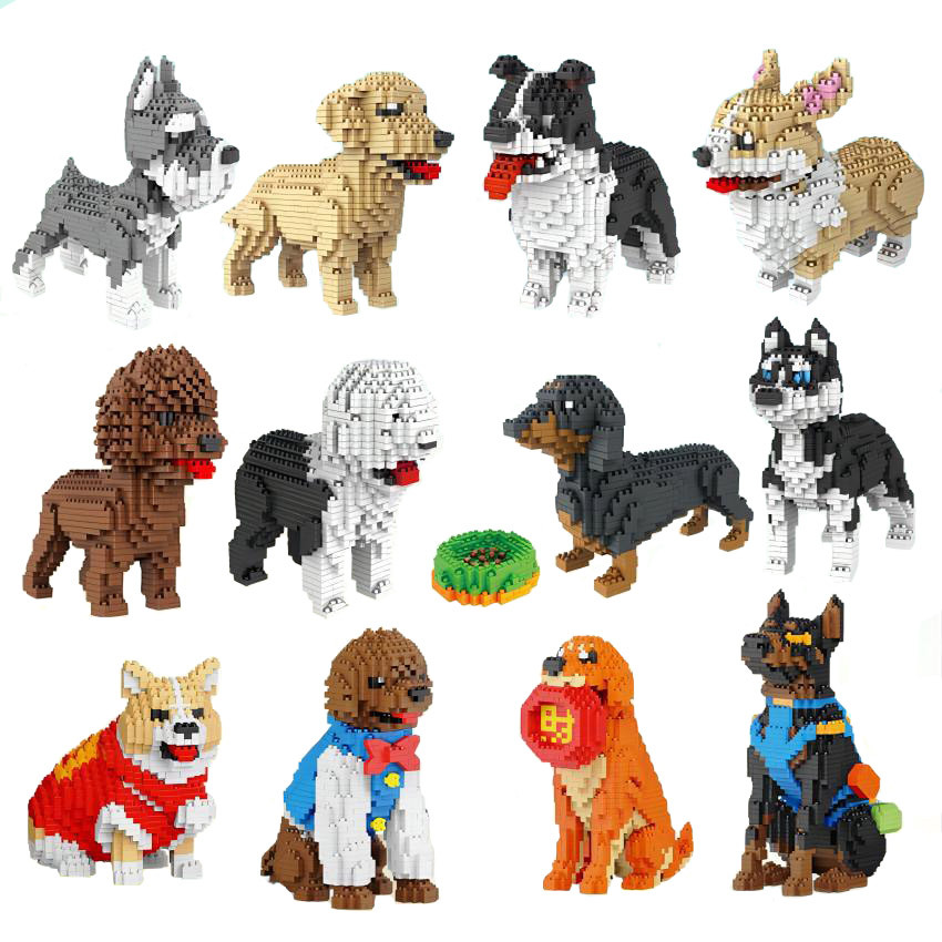 Jual Dog Model Mini Building Block Toys Set for Kid Boy Girls Adult ...