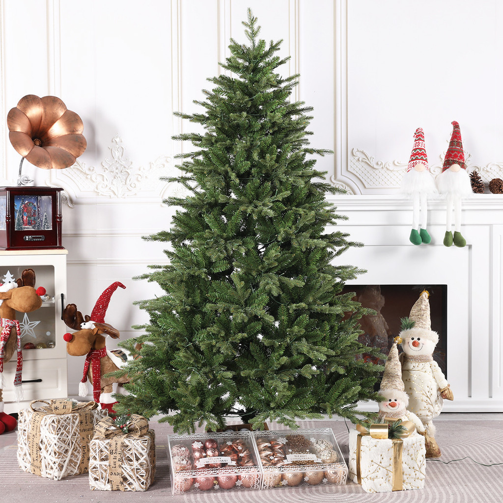 Jual 210 Cm 7 Feet 2,1 Meter Pohon Terang Natal LED Cemara Hijau PE+PVC ...
