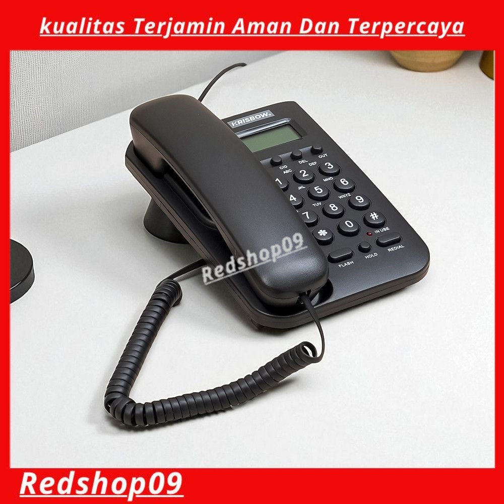 Jual Krisbow Telepon Kabel Analog Basic - Hitam/Telepon | Shopee Indonesia