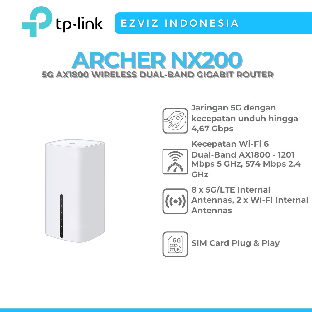 Jual TP-LINK ARCHER NX200 5G AX1800 WIRELESS DUAL-BAND GIGABIT ROUTER ...