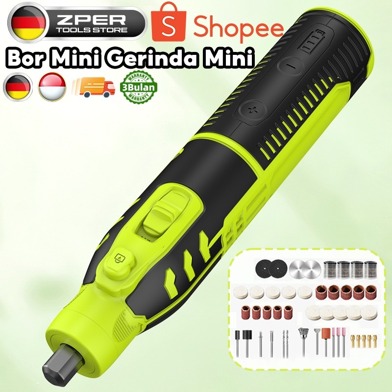 Jual ZPER Bor Mini Listrik Set Lengkap Gerinda Mini Listrik Penghalus ...