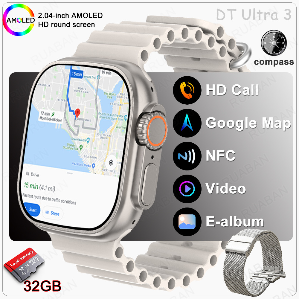 Jual DT Ultra 3 Smartwatch 2025 New Bluetooth NFC 4GB MP3 MP4 Player ...