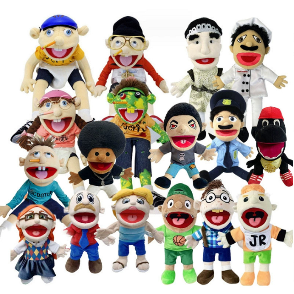 Jual Jeffy Family Hand Puppet Pet Booger Feebee Rocker Zombie Dad Mom ...
