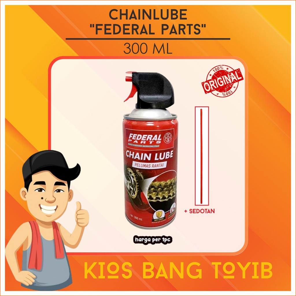 Jual FEDERAL Chainlube Pelumas Rantai Motor 300mL Original Chain Lube ...