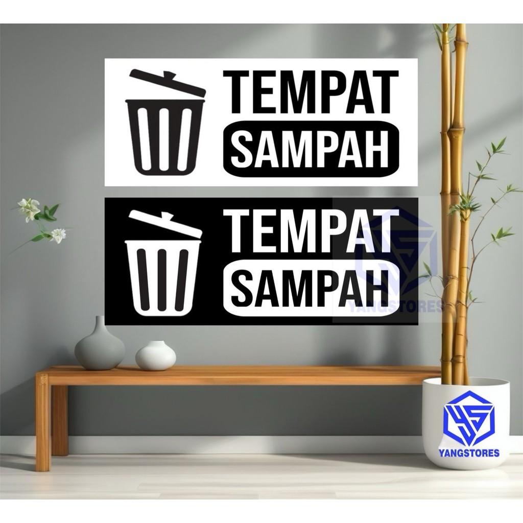 Jual YS Tempat Sampah Signage Board Akrilik Tempel Dinding Papan ...
