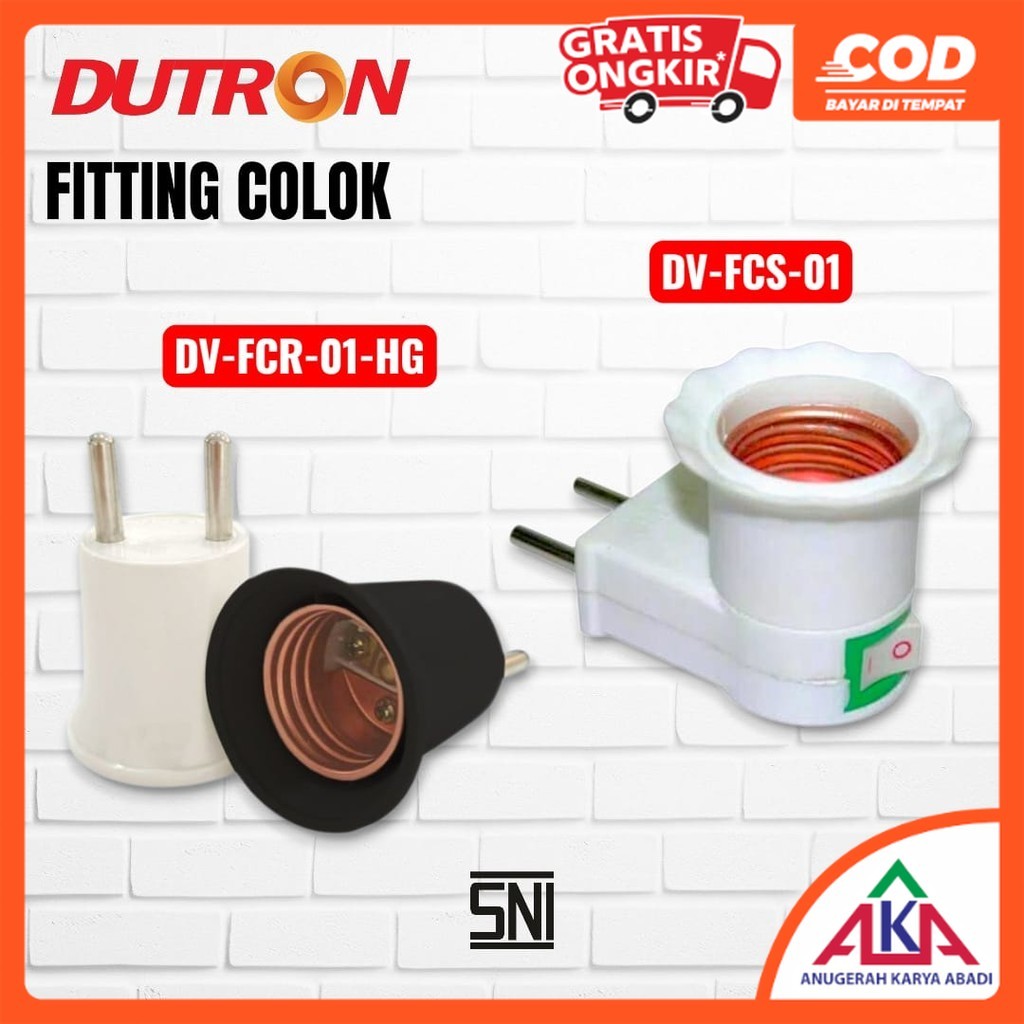 Jual DUTRON Fitting Lampu Colok DV-FCR/S Saklar / Switch Terminal ...