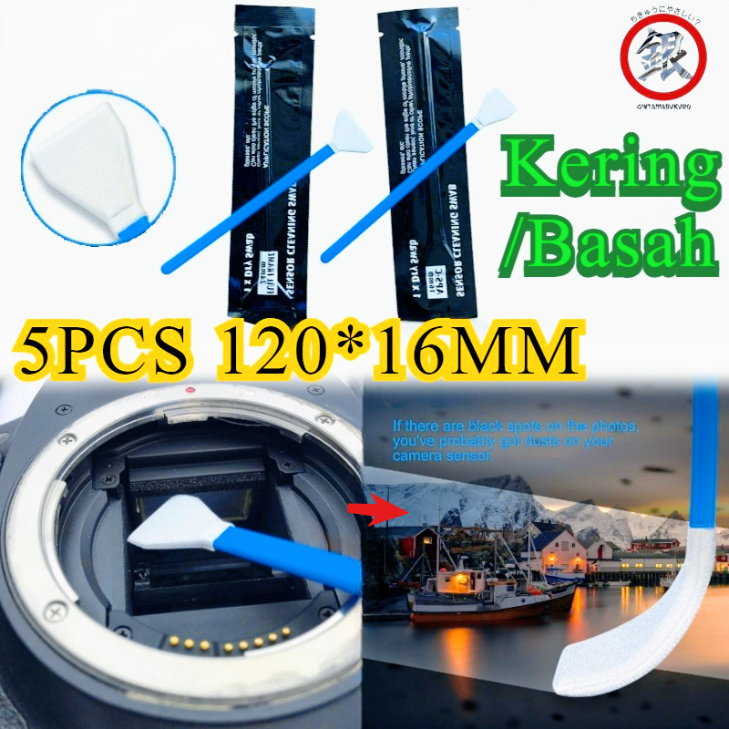 Jual 5PCS/Set Cleaning Swab Sensor Camera/16mm Stick Pembersih Sensor ...