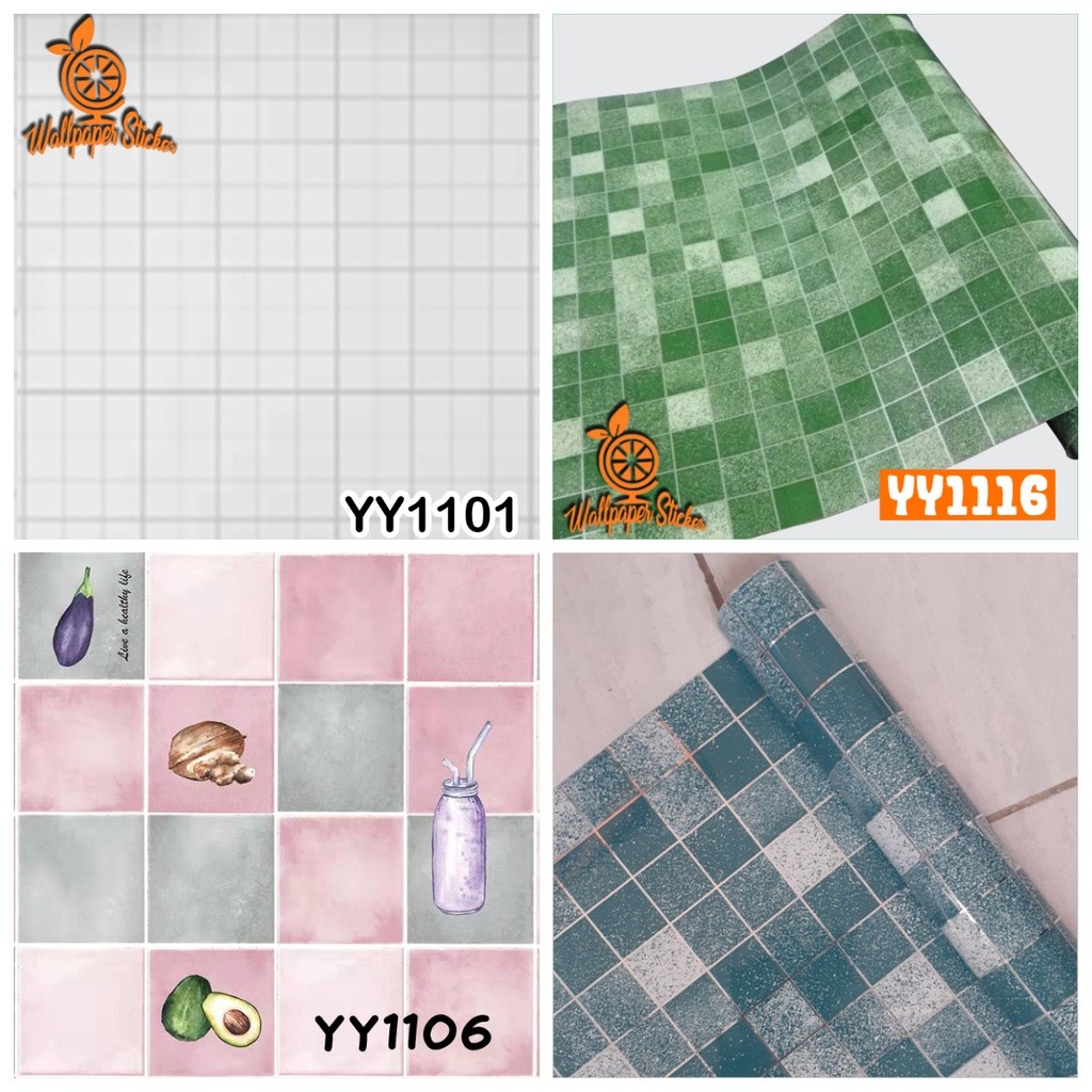 Jual Raja Linen Wallpaper Stiker Dapur & Kamar Mandi Ukuran 45 cm X 5 ...