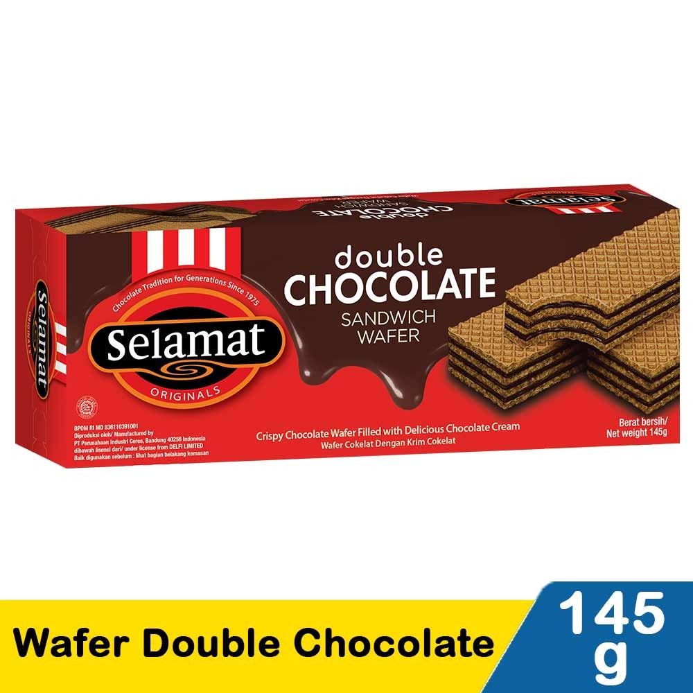 Jual SELAMAT WAFER DOUBLE CHOCO 198/145g | Shopee Indonesia