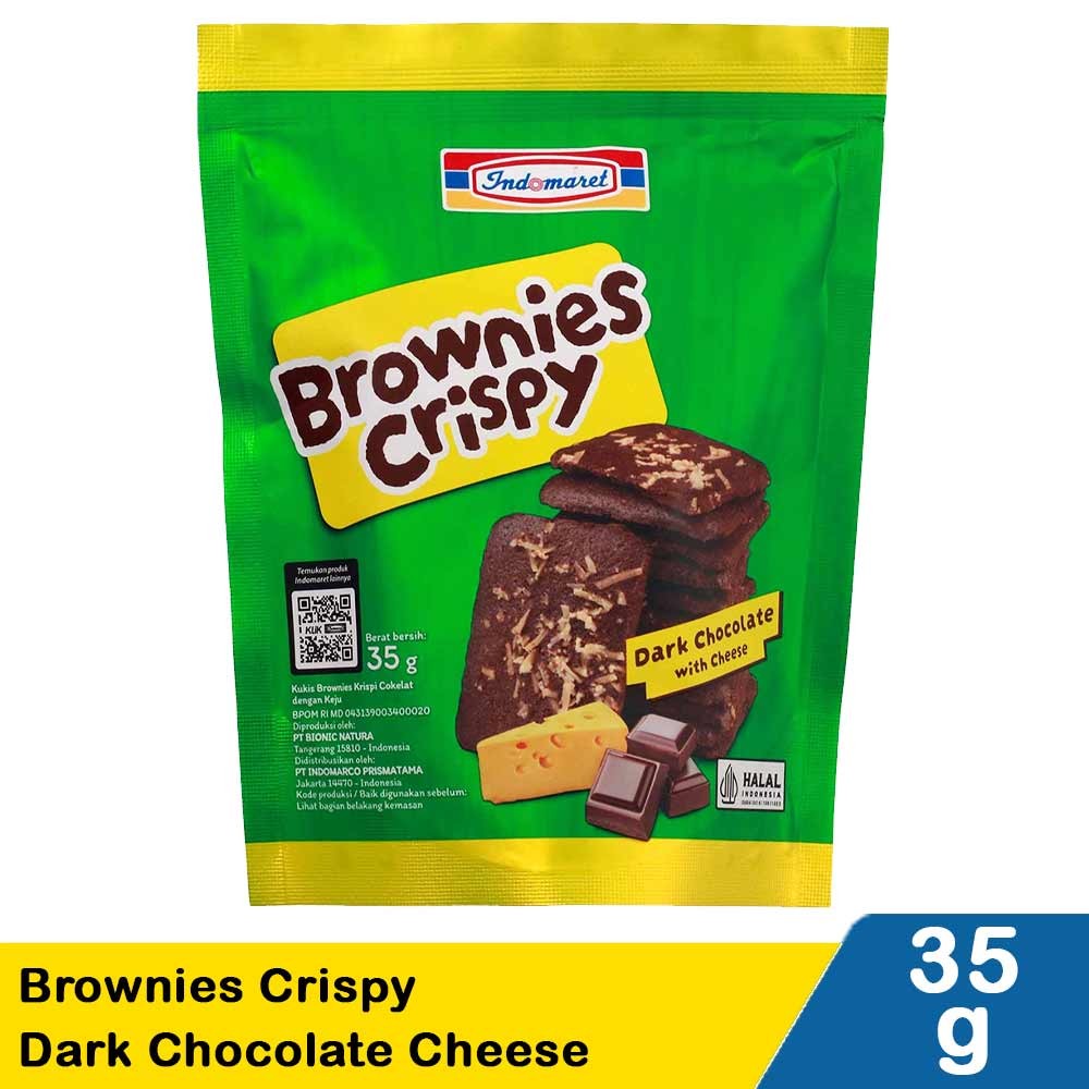 Jual INDOMARET BROWNIES CRISPY DARK CHOCOLATE CHEESE 35g | Shopee Indonesia