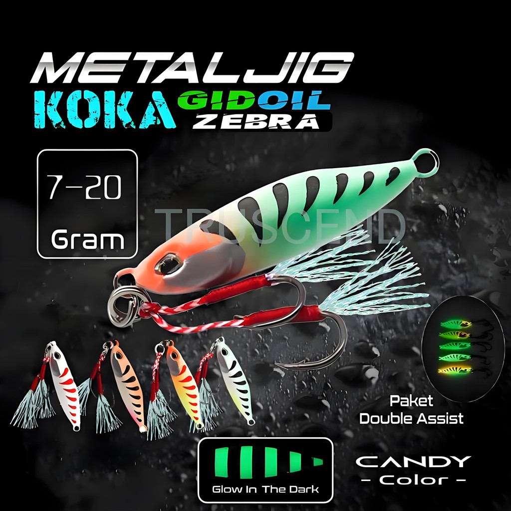 Jual 7,10,15,20 Gram metal jig micro jig UV GID Glow In The Dark ...
