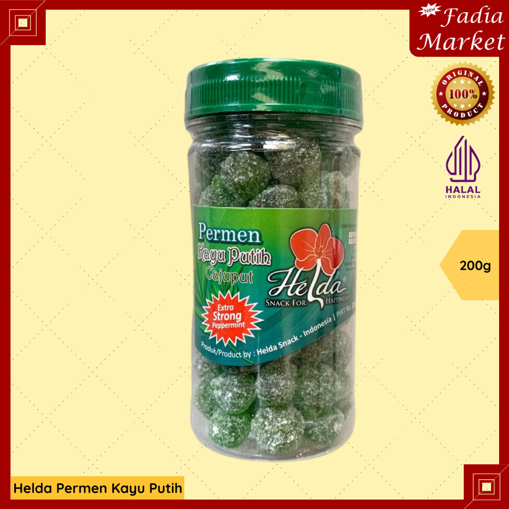 Jual Helda Permen Kayu Putih Extra Strong Peppermint 200g Botol ...