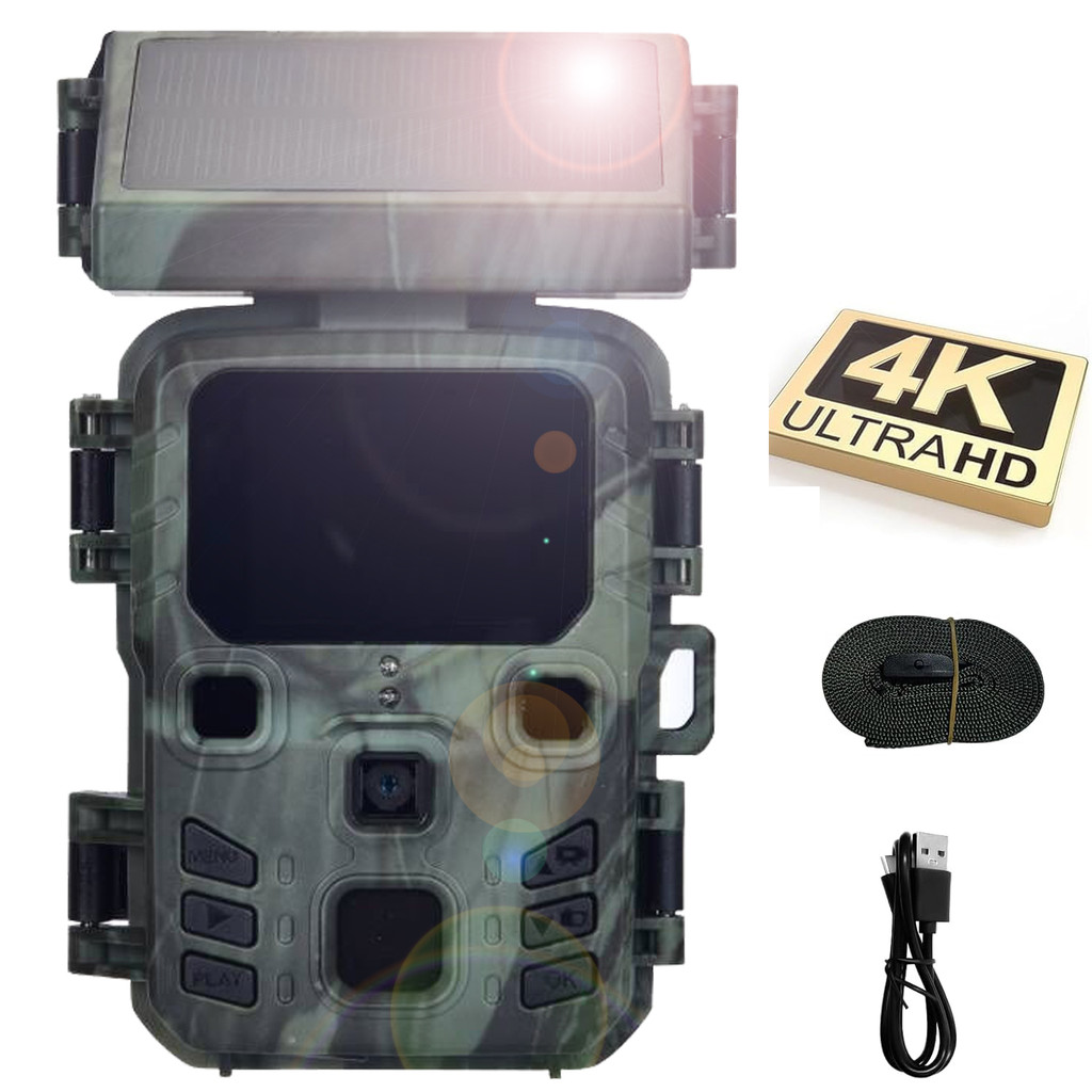 Jual Outdoor Solar Powered Night Vision Trail Camera 50MP 4K Hunting 0 ...