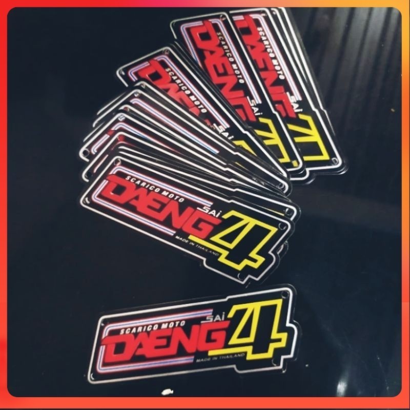 Jual Emblem Daeng sai4 Knalpot Timbul almunium merek knalpot racing ...