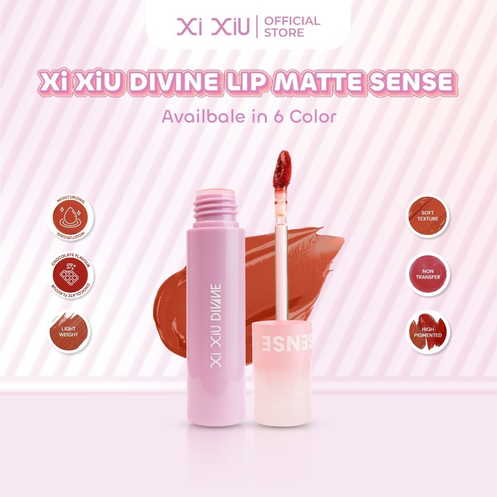 Jual Xi XiU DIVINE LIP MATTE SENSE | Lip Cream Powdery Matte texture ...