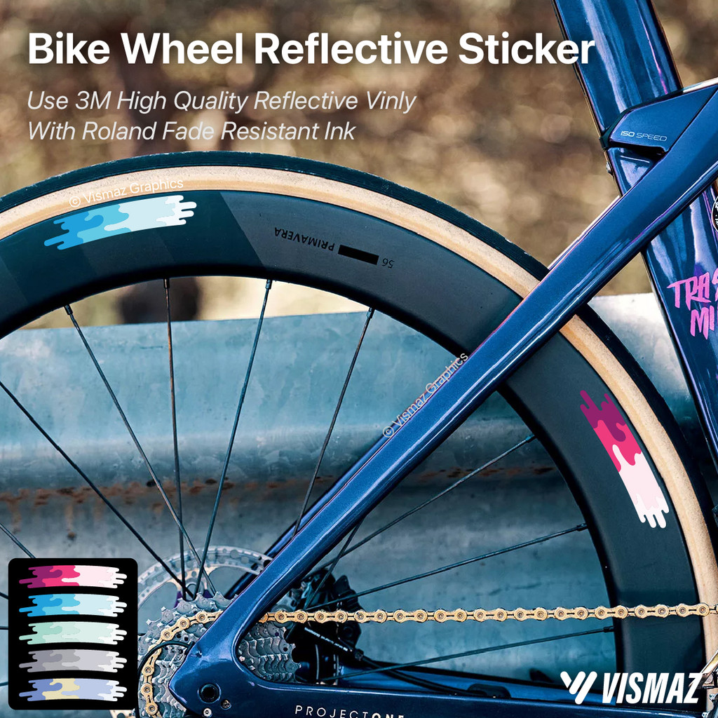 Jual Vismaz Rainbow Meteor Trail Waterproof Reflective Bike Wheel ...