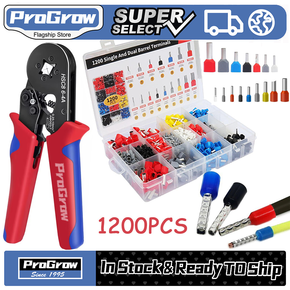 Jual Crimping Pliers Tang Press HSC8 + 1200pcs Skun Ferrules Kabel ...