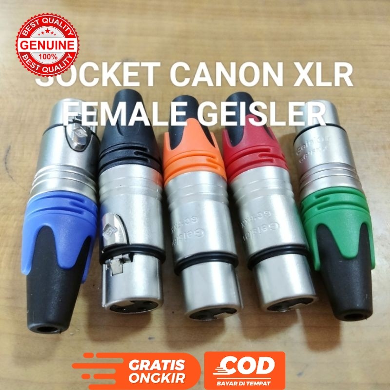 Jual XLR 3 PIN SOCKET SOKET CANON CANNON GEISLER FEMALE | Shopee Indonesia