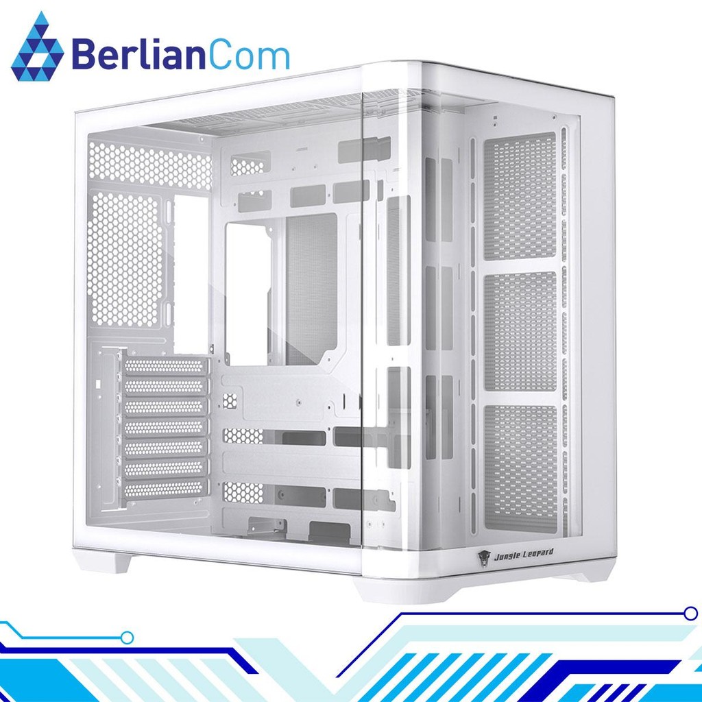Jual JUNGLE LEOPARD AC-01 WHITE Curved Glass ATX Gaming PC Case Casing ...