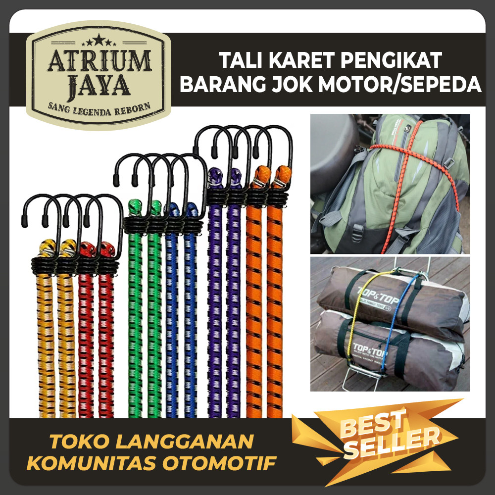 Jual Tali Pengikat Barang di Motor 200 cm Tali Karet Ikat barang 2 ...