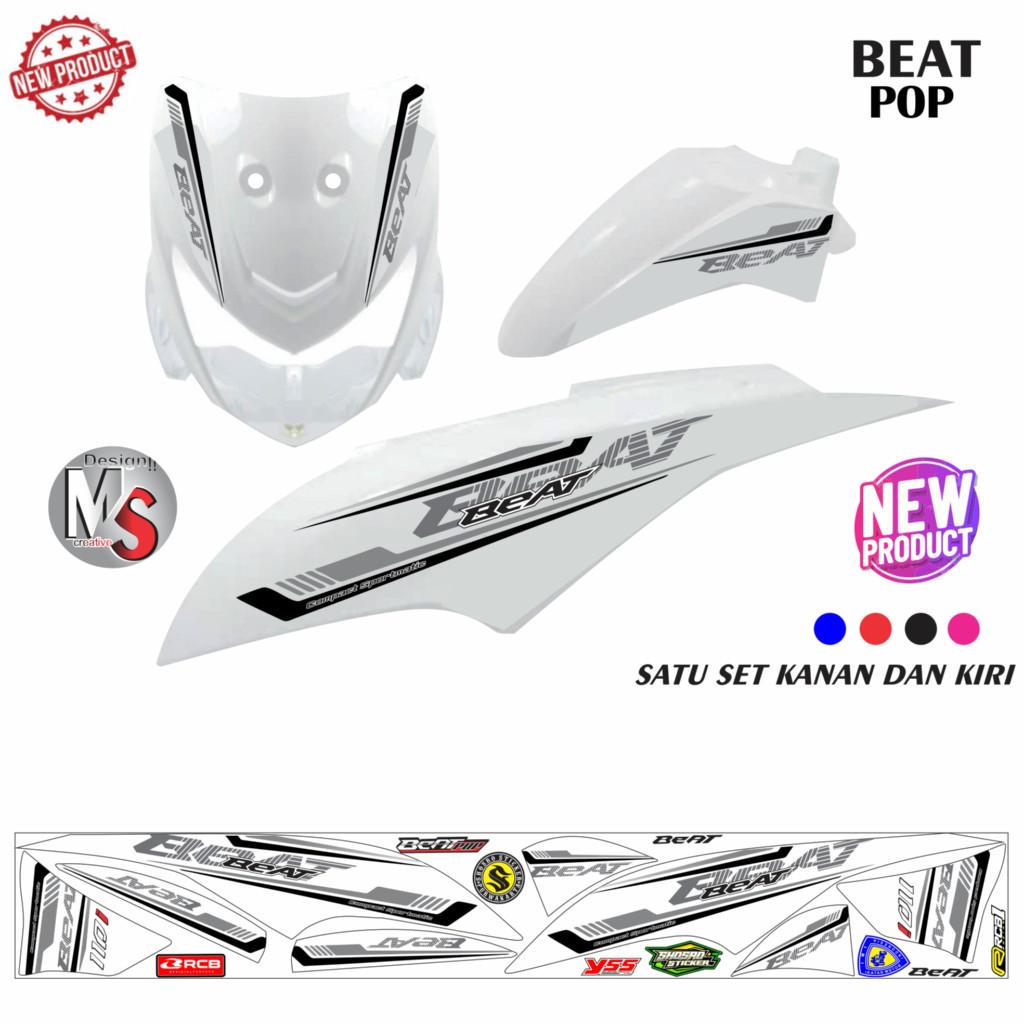 Jual VARIASI MOTOR / STIKER VARIASI BEAT POP DESIGN TERBARU STRIPING ...