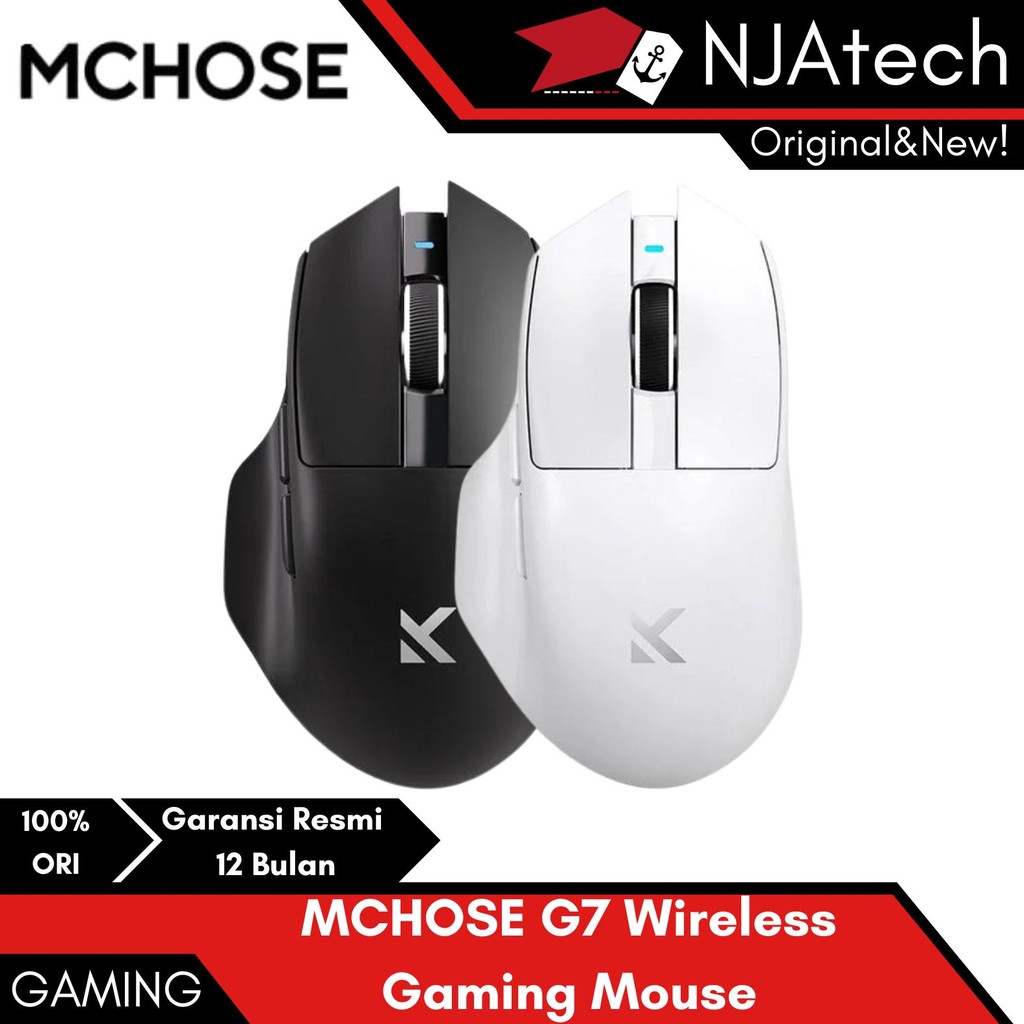 Jual MCHOSE G7 Wireless Tri-Mode Ultra Light Weight PAW3311 Ergonomic ...