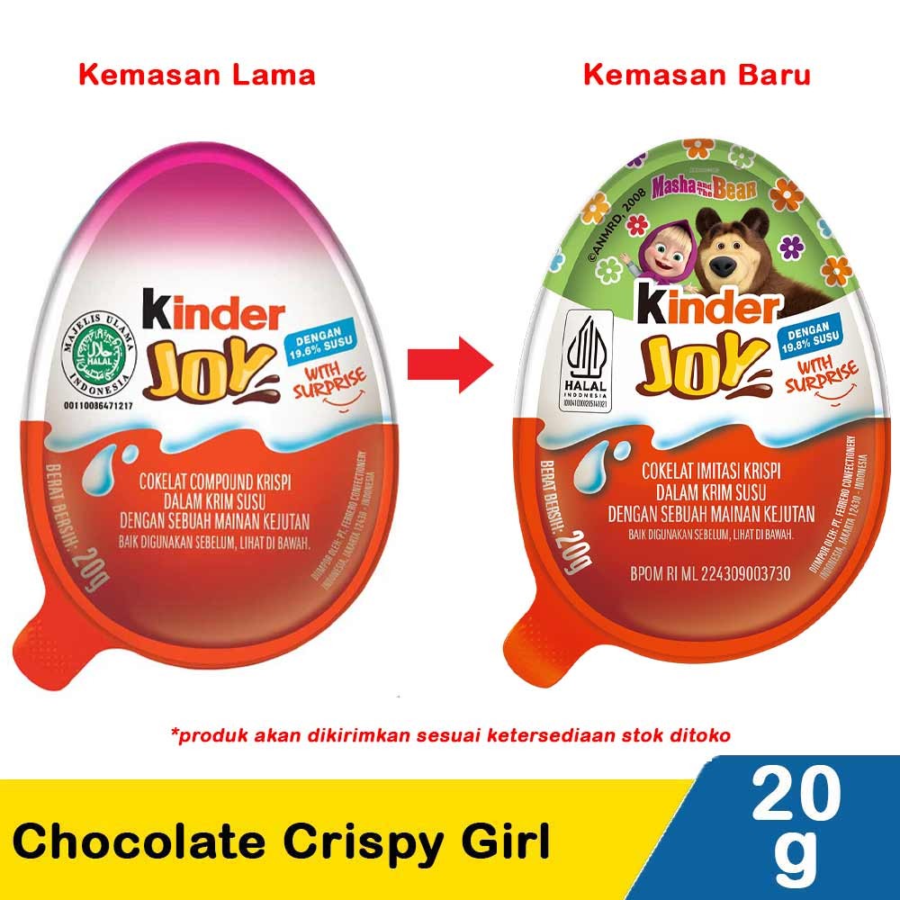 Jual KINDER JOY CHOCOLATE CRISPY GIRL 20g | Shopee Indonesia