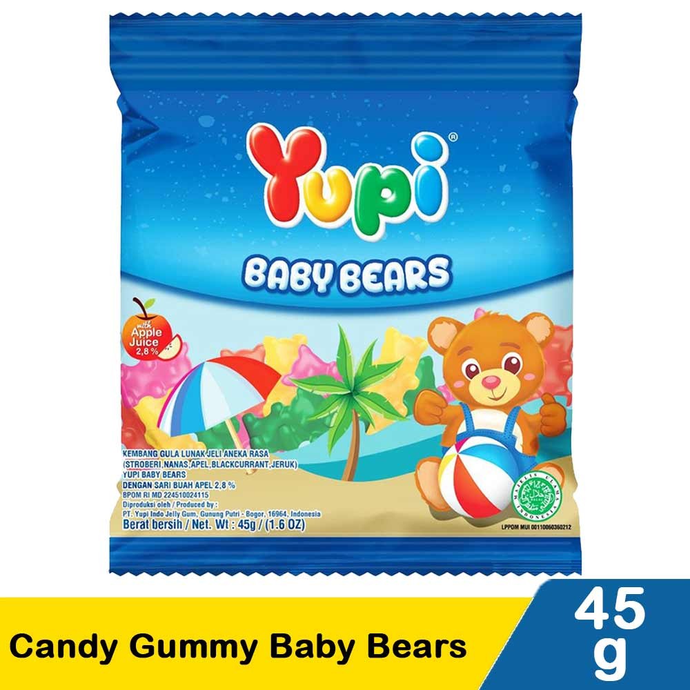 Jual YUPI CANDY GUMMY BABY BEARS 45g | Shopee Indonesia