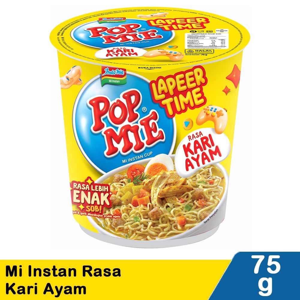 Jual POP MIE MI INSTAN LAPEER TIME KARI AYAM 75g | Shopee Indonesia