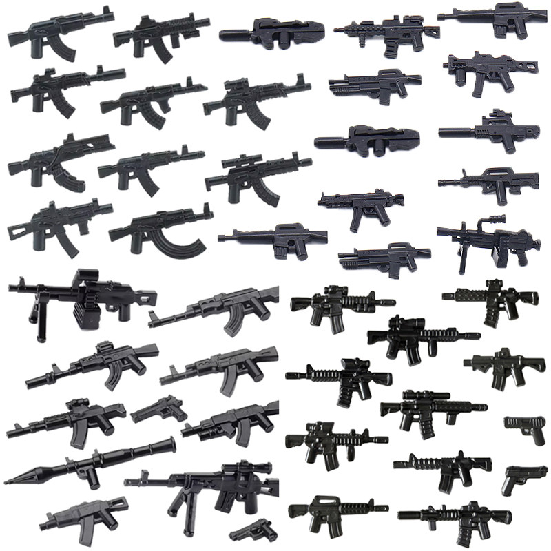 Jual WWII Military Building Blocks Compatible Solider Figures Weapons ...