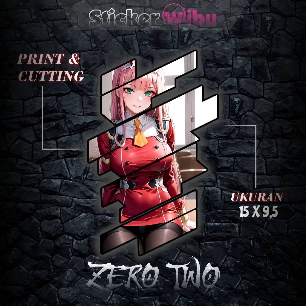 Jual Stiker Anime Universal Zero Two Anime Untuk Power Bank Laptop Pc ...