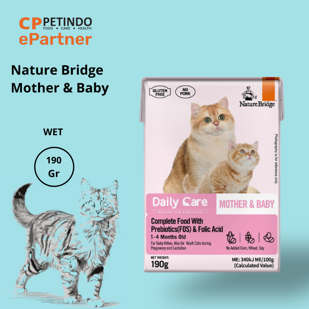 Jual CPPETINDO Nature Bridge Wetfood Baby Kitten 190g | Shopee Indonesia