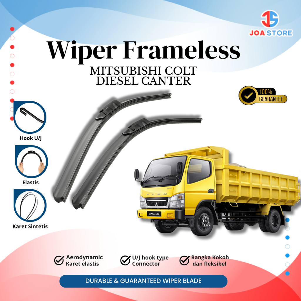 Jual Wiper Truk Frameless Mitsubishi Colt Diesel Canter - Karet Wiper ...