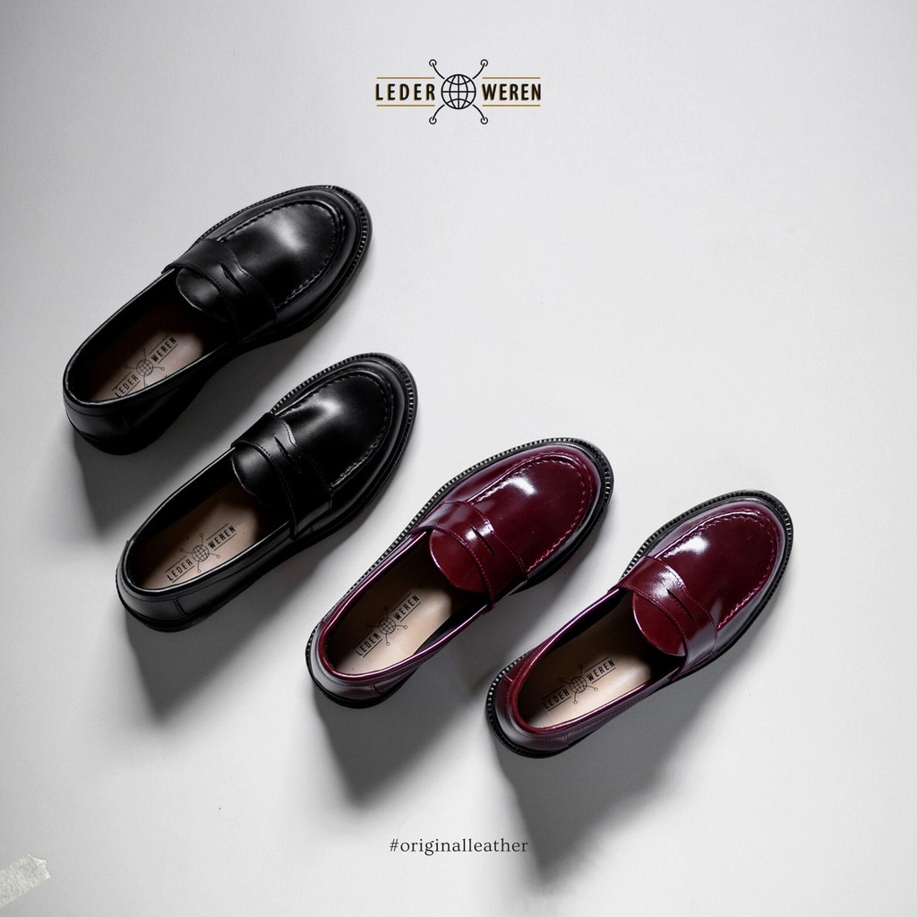 Jual Lederweren Leder Loafer 3 - Sepatu Pantofel Loafers Pria Hitam ...