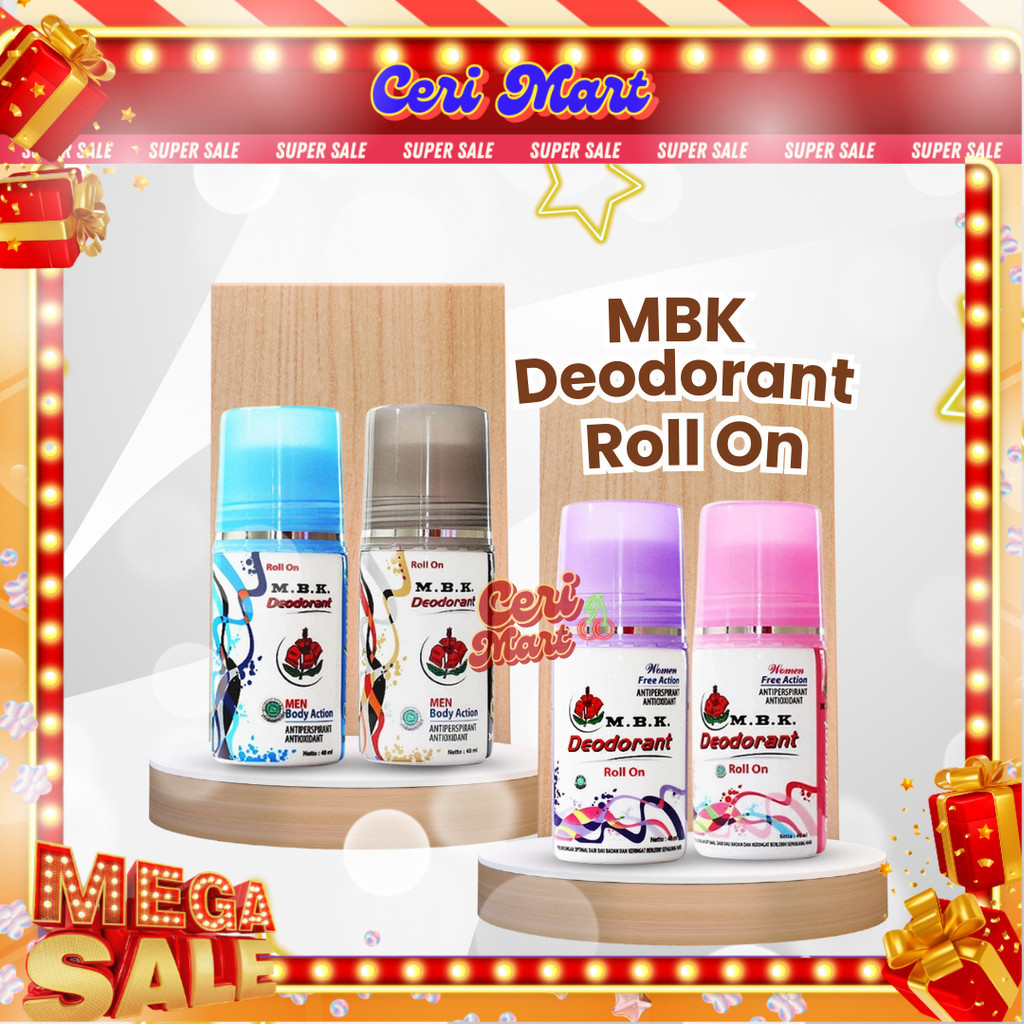Jual M.B.K MBK Deodorant Roll On Pria dan Wanita 40ml / Penghilang Bau ...