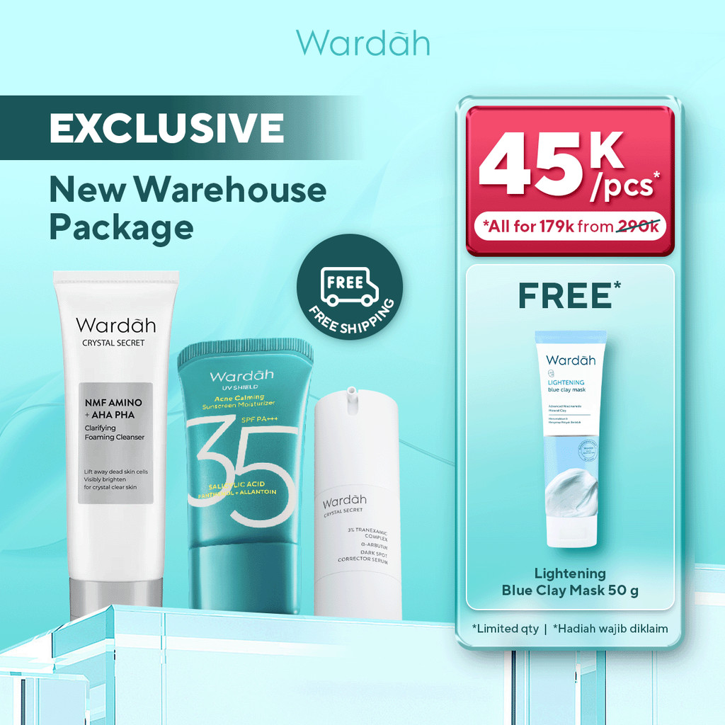 Jual [EXCLUSIVE PACKAGE NEW WAREHOUSE FREE CLAY MASK!] Wardah Paket ...