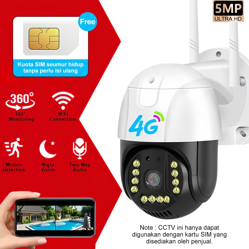 Jual giandraelektro TOTOO CCTV Smart 4G Kamera outdoor waterproof IP66 ...