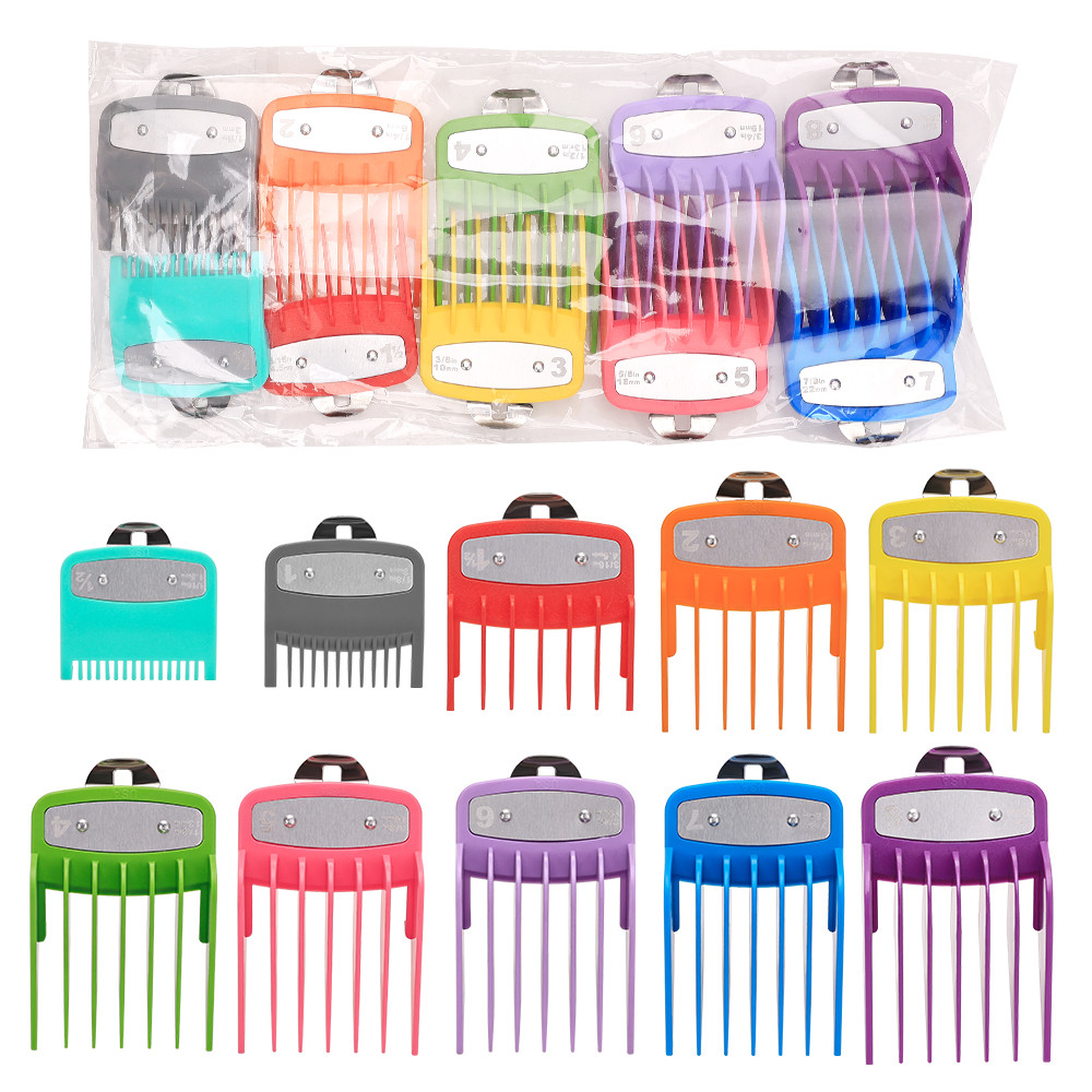 Jual 10-Piece Professional Hair Clipper Guards & Cutting Guide Combs ...